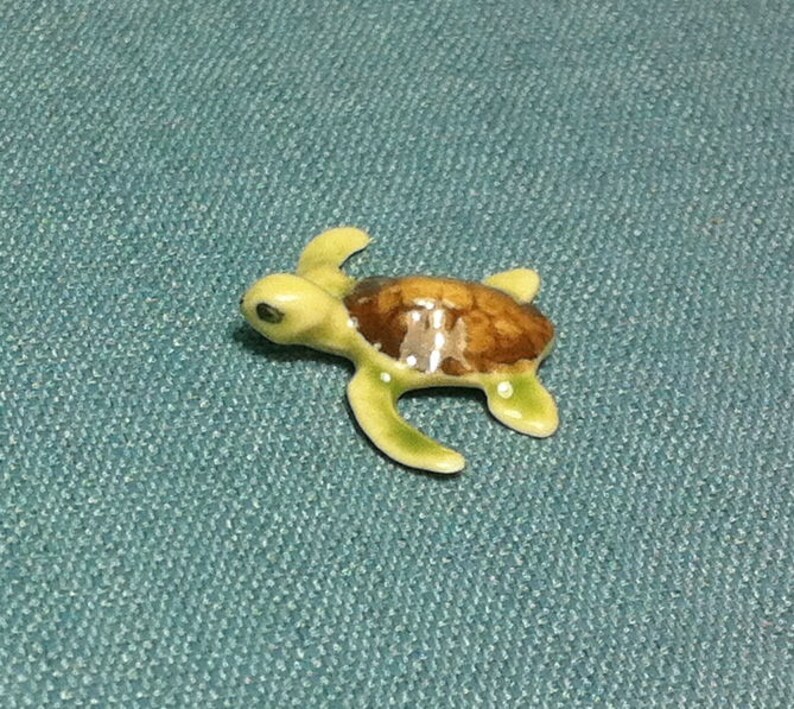 Miniature Ceramic Turtle Baby Reptile Sea Animal Cute Little - Etsy
