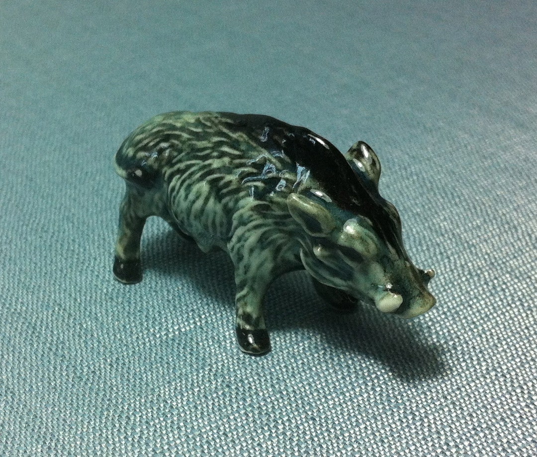 Miniature Ceramic Wild Boar Razorback Animal Cute Little Tiny - Etsy