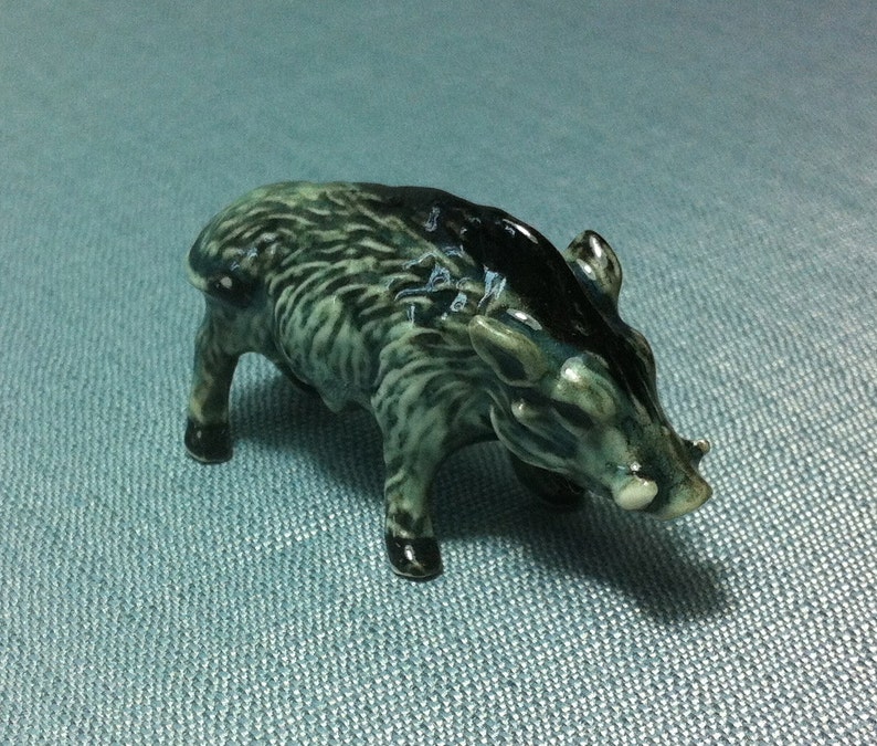 Miniature Ceramic Wild Boar Razorback Animal Cute Little Tiny - Etsy