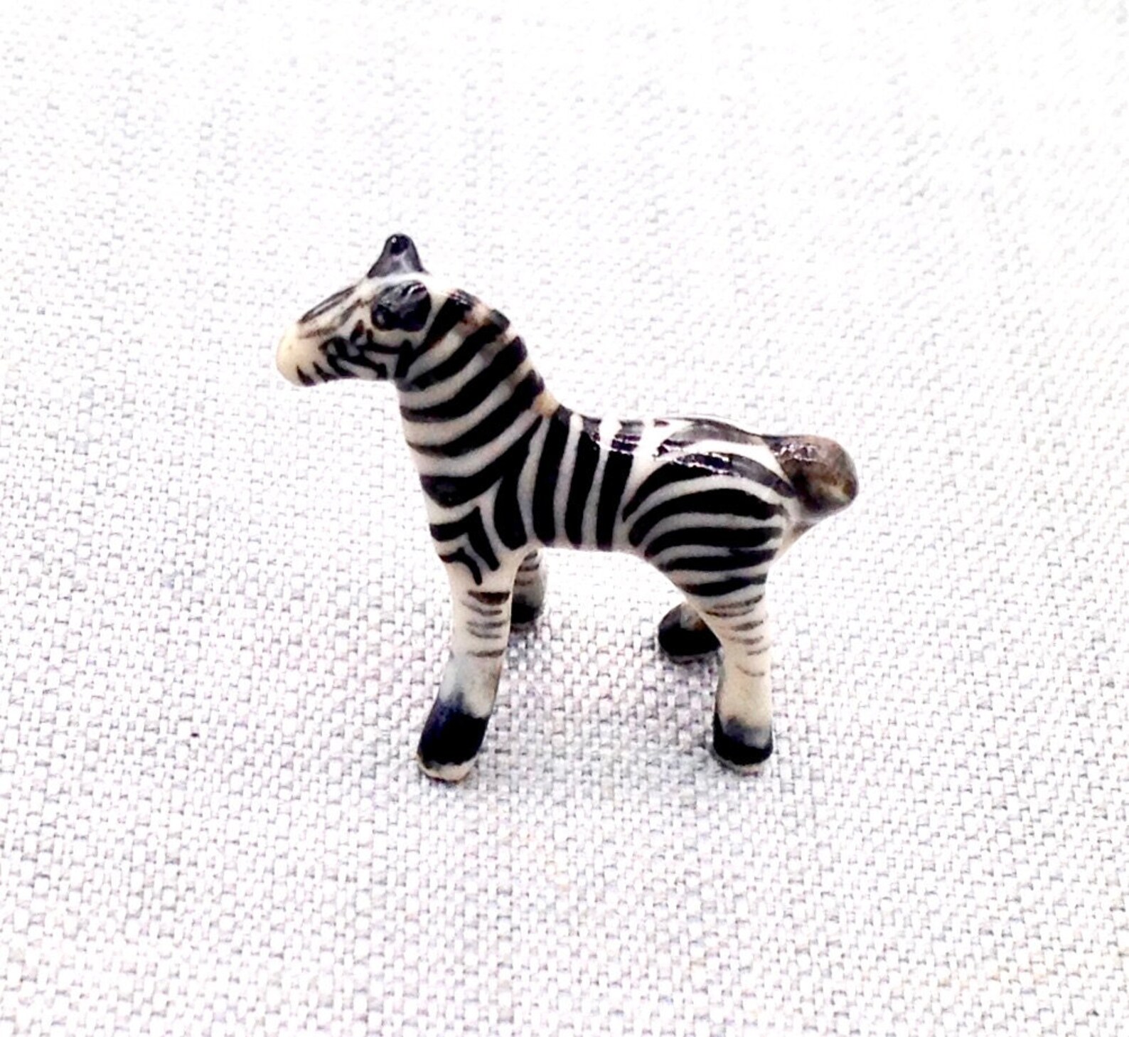Miniature Ceramic Zebra Horse Mini Animal Cute Little Tiny - Etsy