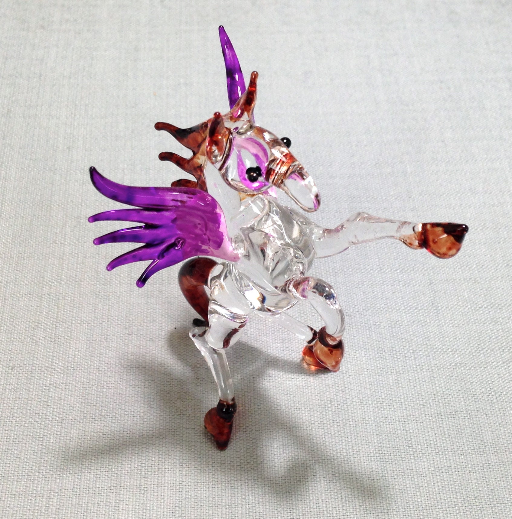 Vintage Handblown Glass Pegasus Figurine Glass Sculptures & Figurines ...
