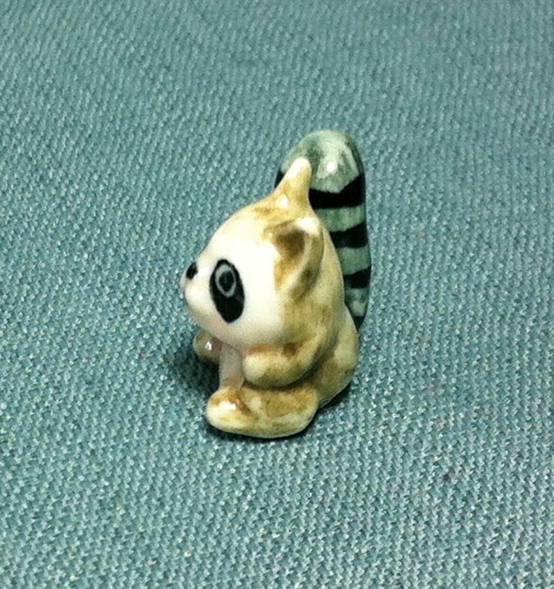 Miniature Ceramic Raccoon Mini Baby Animal Cute Little Tiny - Etsy