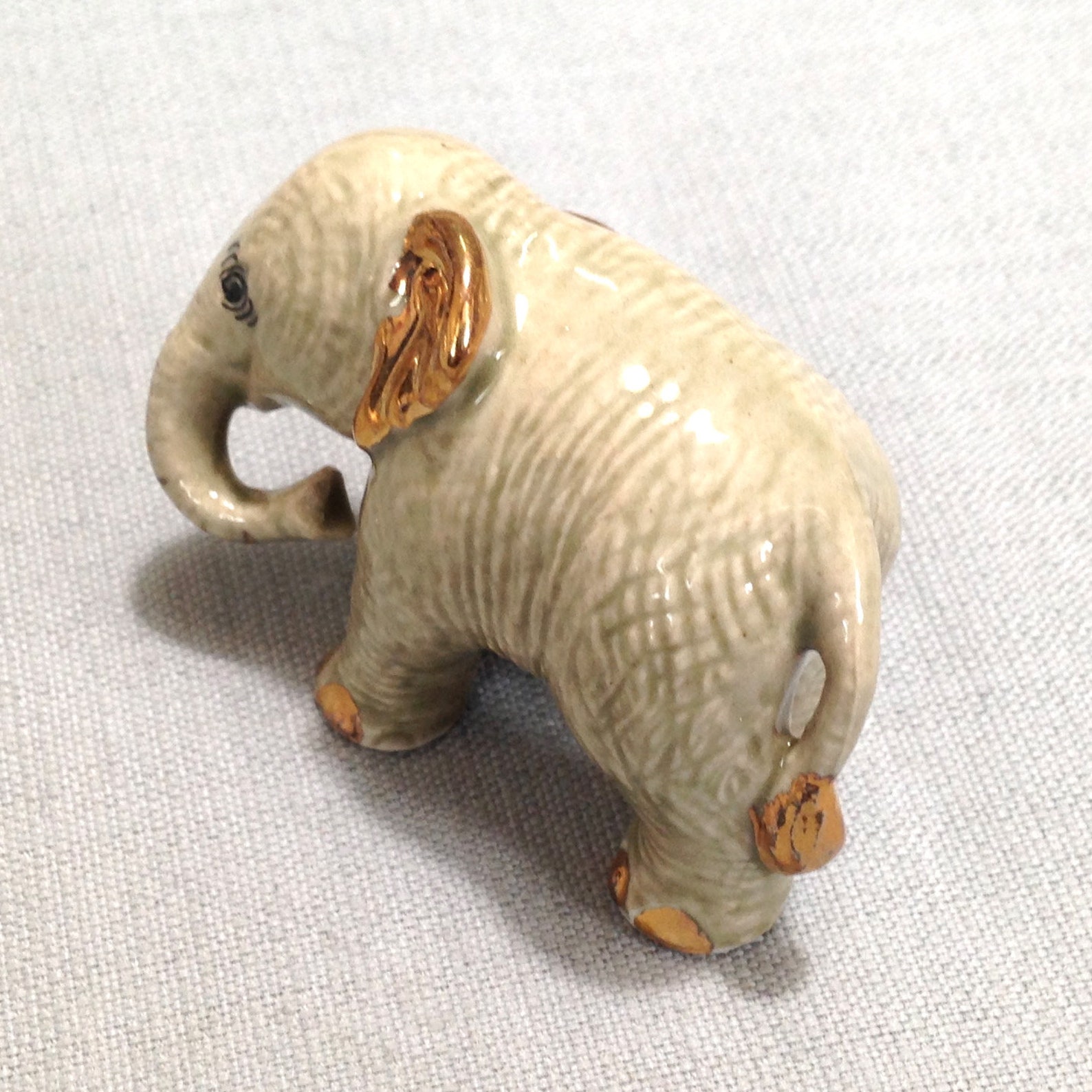 Miniature Ceramic Elephant Animal Walking Cute Little Tiny | Etsy