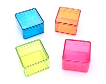 10 Boxes Cases Containers Container Storage Clear Plastic Display Cute ...