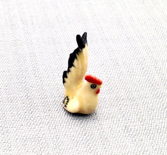 Miniature Ceramic Rooster Chicken Animal Cute Little Mini Tiny - Etsy