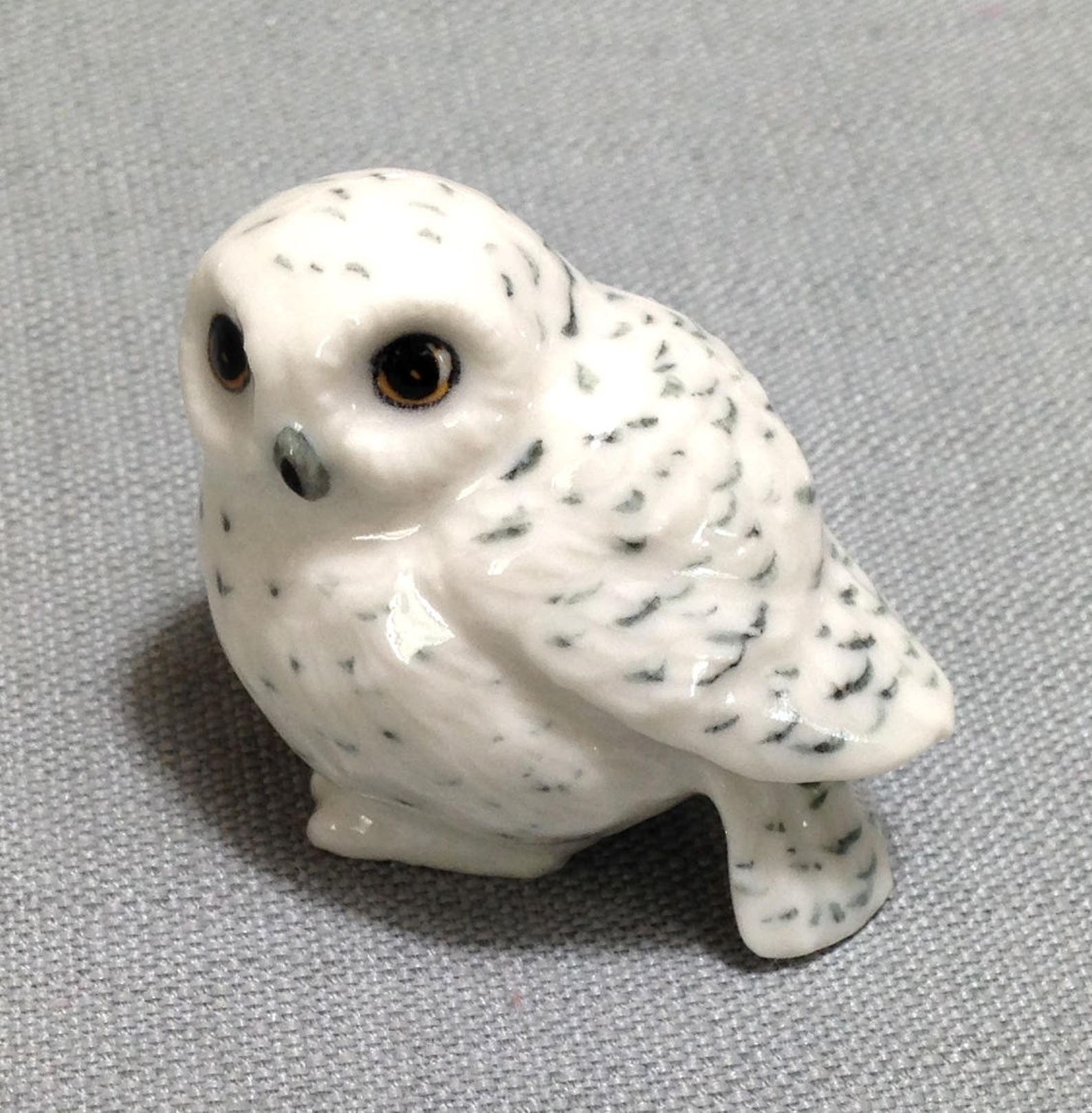 Miniature Ceramic Owl Night Bird Animal Cute Little Tiny Small | Etsy