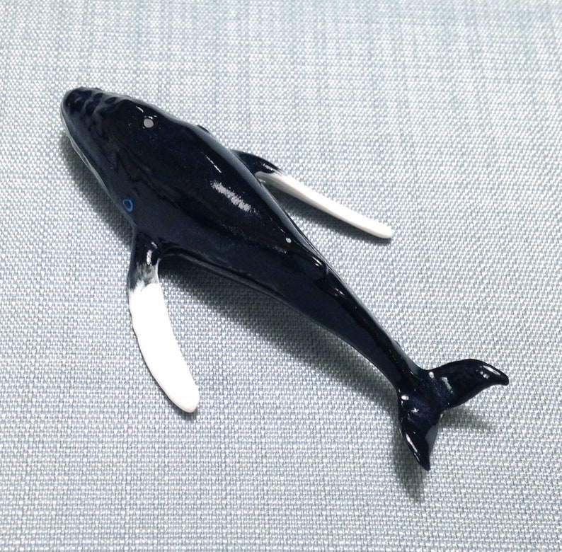 Miniature Ceramic Whale Funny Fish Sea Ocean Animal Cute - Etsy
