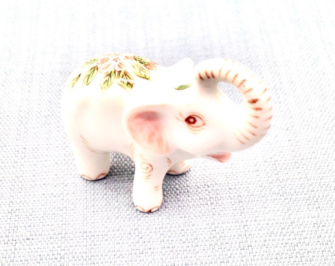 Miniature Ceramic White Royal Elephant Animal Funny Cute - Etsy