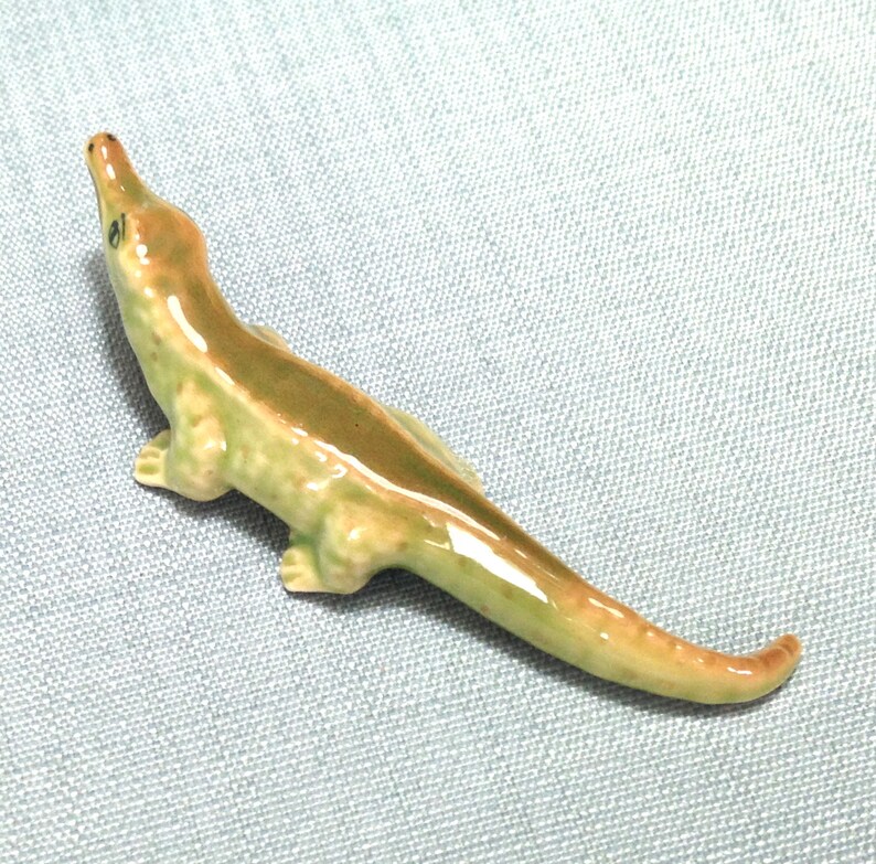 Miniature Ceramic Crocodile Alligator Reptile Animal Cute - Etsy