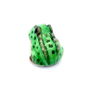 Miniature Ceramic Frog Toad Mini Baby Reptile Animal Cute Little Green ...