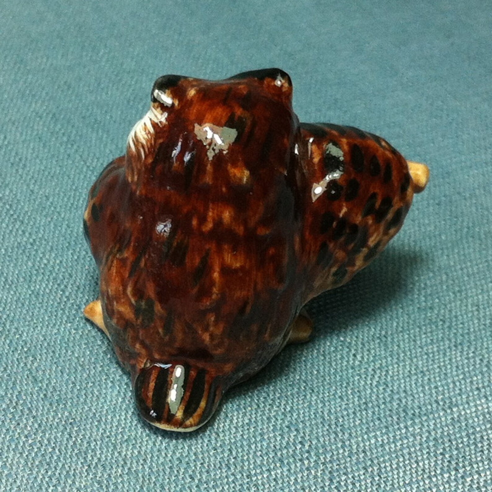 Miniature Ceramic Owl Bird Funny Animal Musician Play Flute - Etsy
