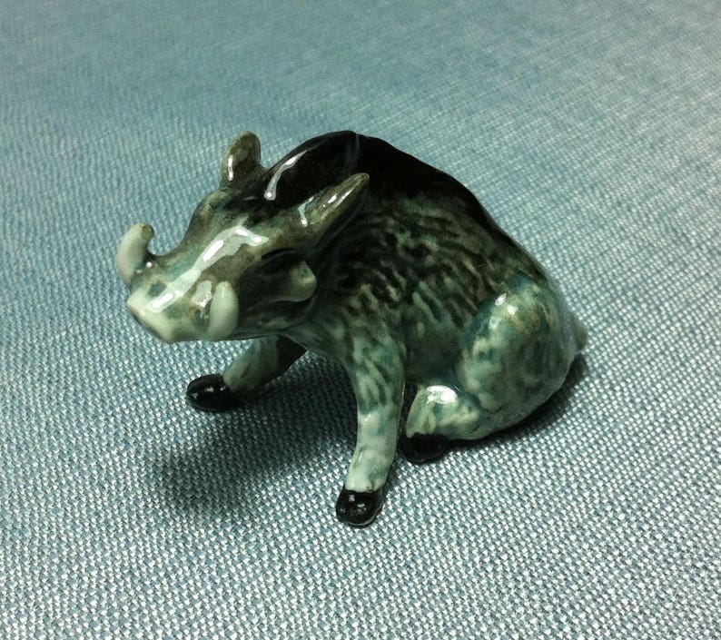 Miniature Ceramic Wild Boar Razorback Animal Cute Little Tiny | Etsy