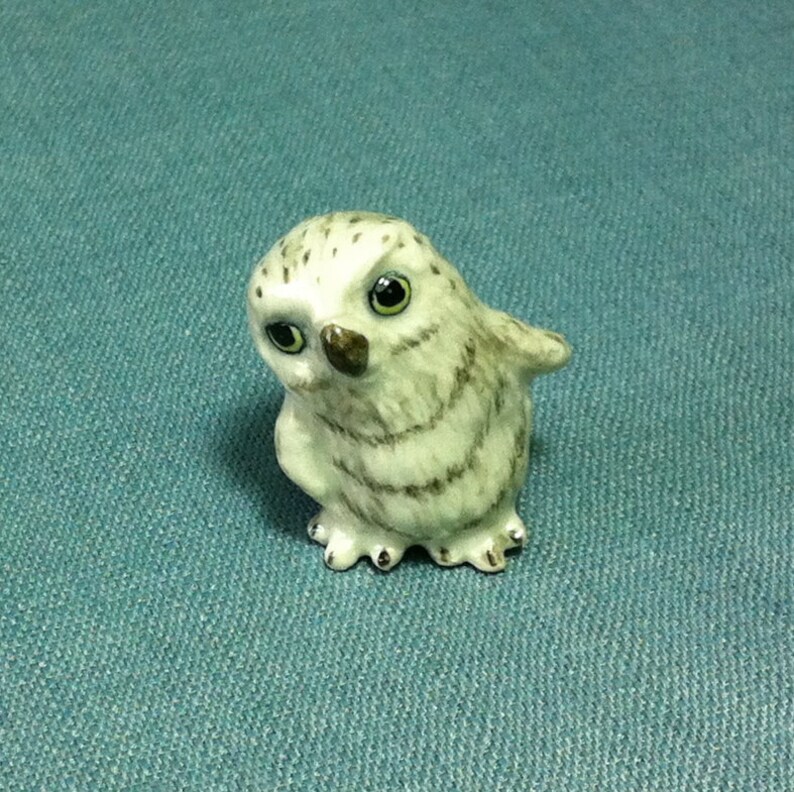 Miniature Ceramic Baby Owl Bird Animal Cute Little Tiny Small - Etsy