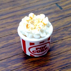 Popcorn Bucket Miniature Dollhouse Clay Polymer Food Theatre Snack Fimo ...