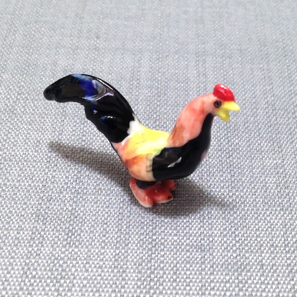 Miniature Ceramic Chicken Figurines - Etsy