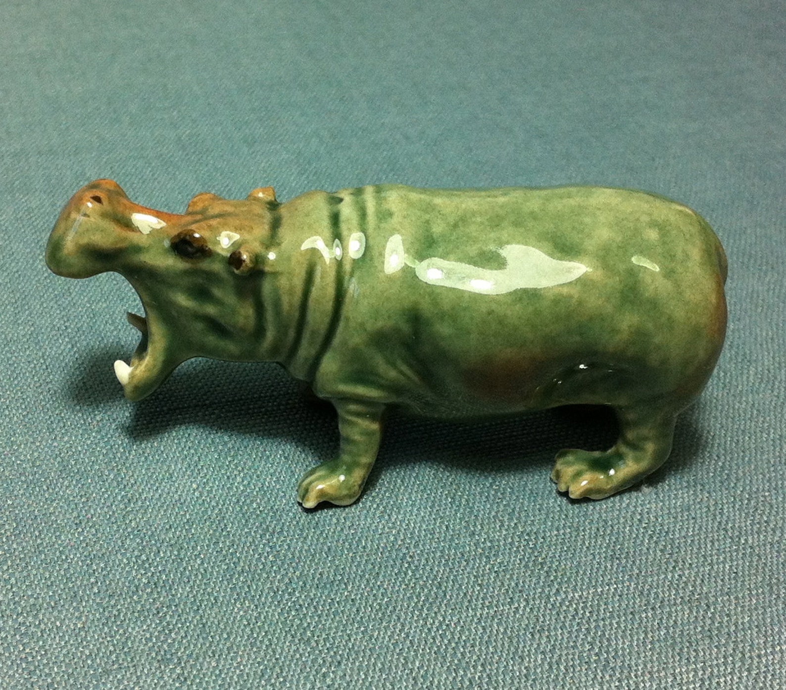Miniature Ceramic Hippo Hippopotamus Animal Cute Little Tiny | Etsy
