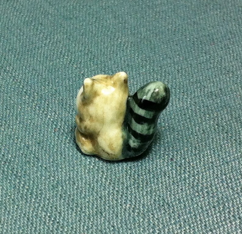 Miniature Ceramic Raccoon Mini Baby Animal Cute Little Tiny - Etsy