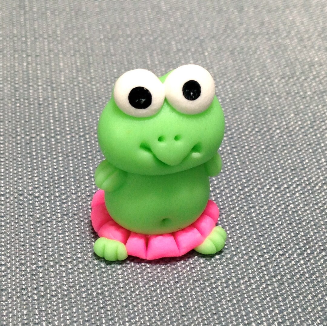 Miniature Funny Frog Baby Green Clay Polymer Cute Little - Etsy