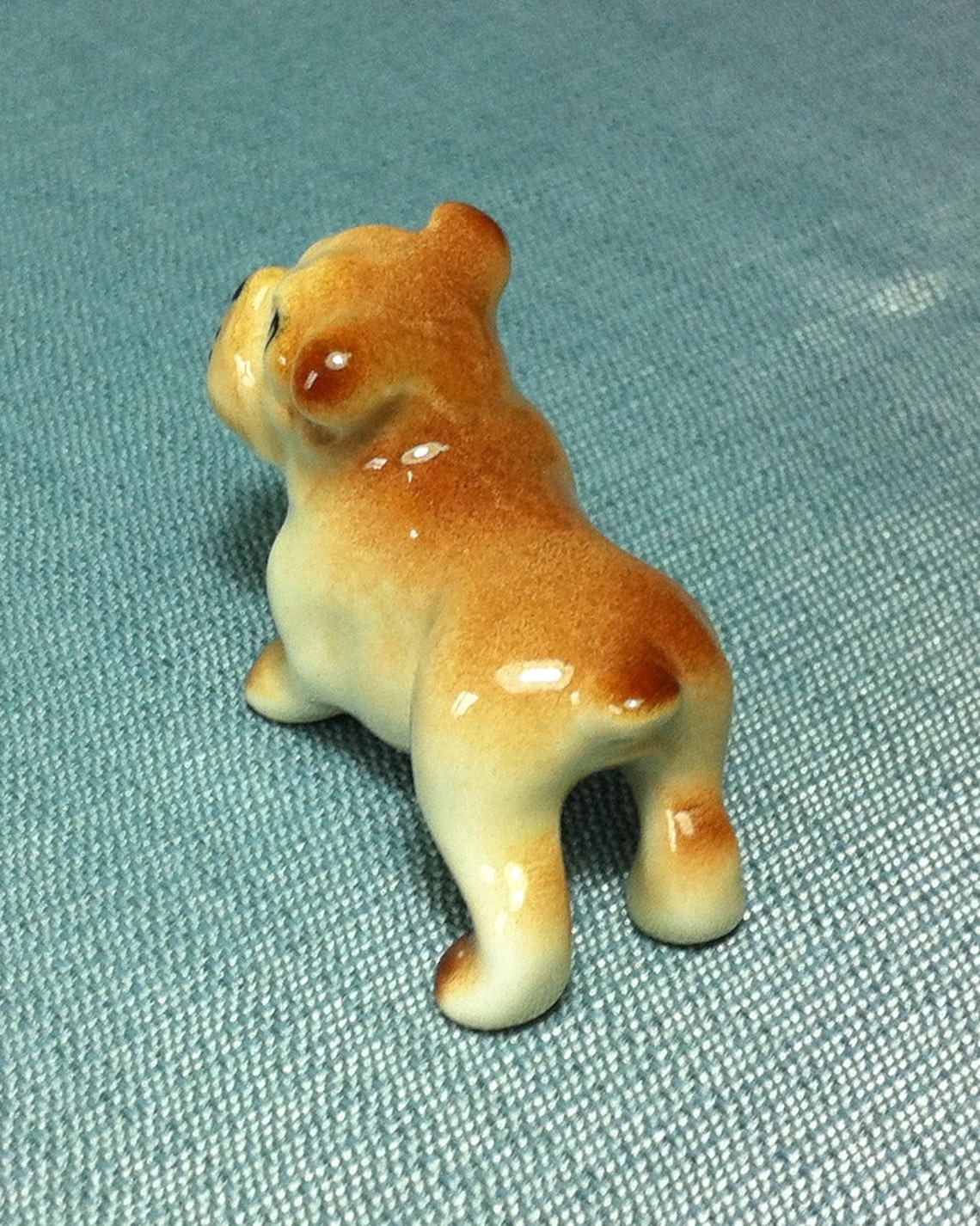 Miniature Ceramic Dog Bulldog Standing Animal Cute Little Tiny - Etsy