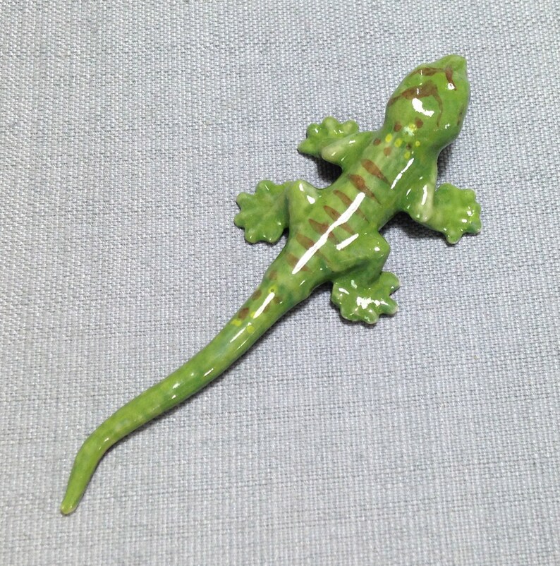 Miniature Ceramic Gecko Lizard Reptile Animal Cute Little Tiny - Etsy