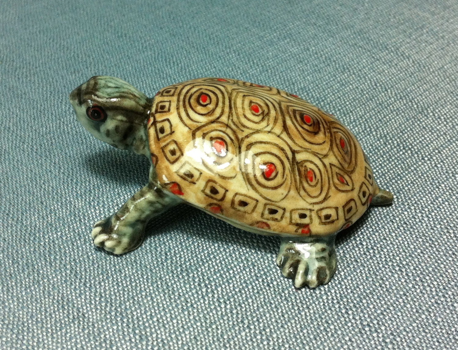 Miniature Ceramic Exotic Turtle Reptile Animal Cute Little - Etsy