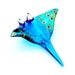 Miniature Hand Blown Glass Manta Ray Fish Sea Baby Animal Cute ...