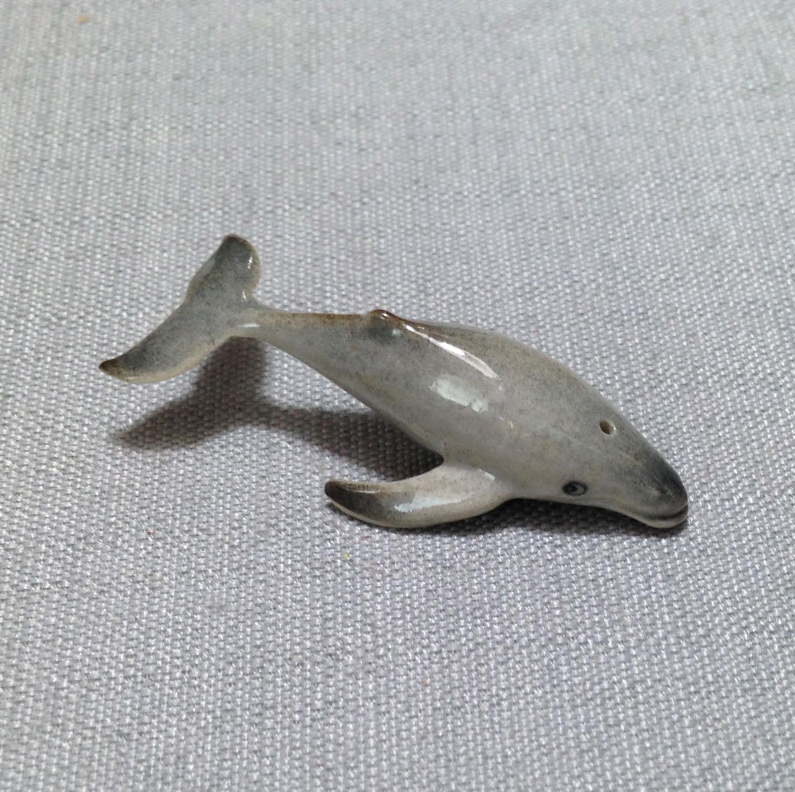 Miniature Ceramic Whale Funny Fish Sea Ocean Animal Cute - Etsy