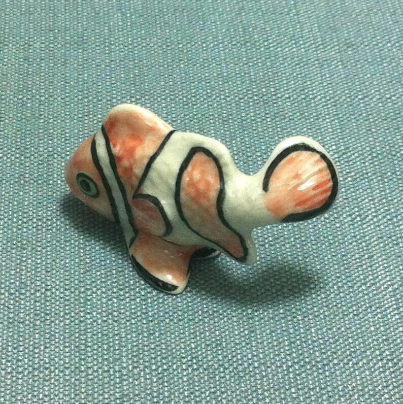 Miniature Ceramic Exotic Fish Sea Clown Animal Cute Tiny | Etsy