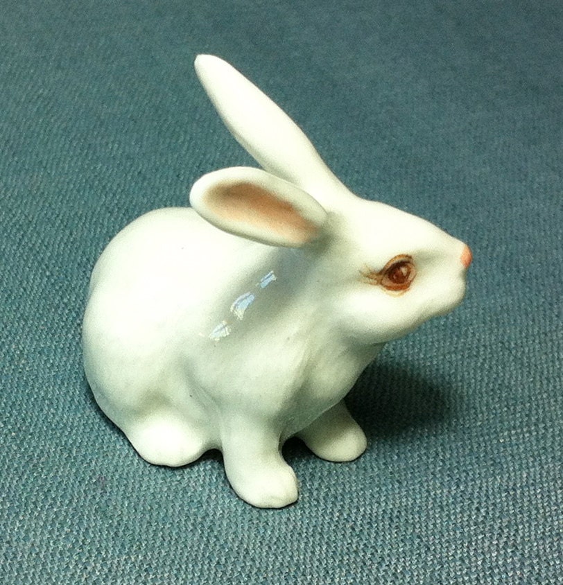 Miniature Ceramic Rabbit Bunny Animal Cute Little Funny Tiny - Etsy