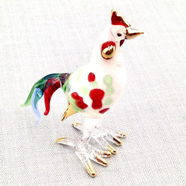 Colored Glass Chicken - Etsy