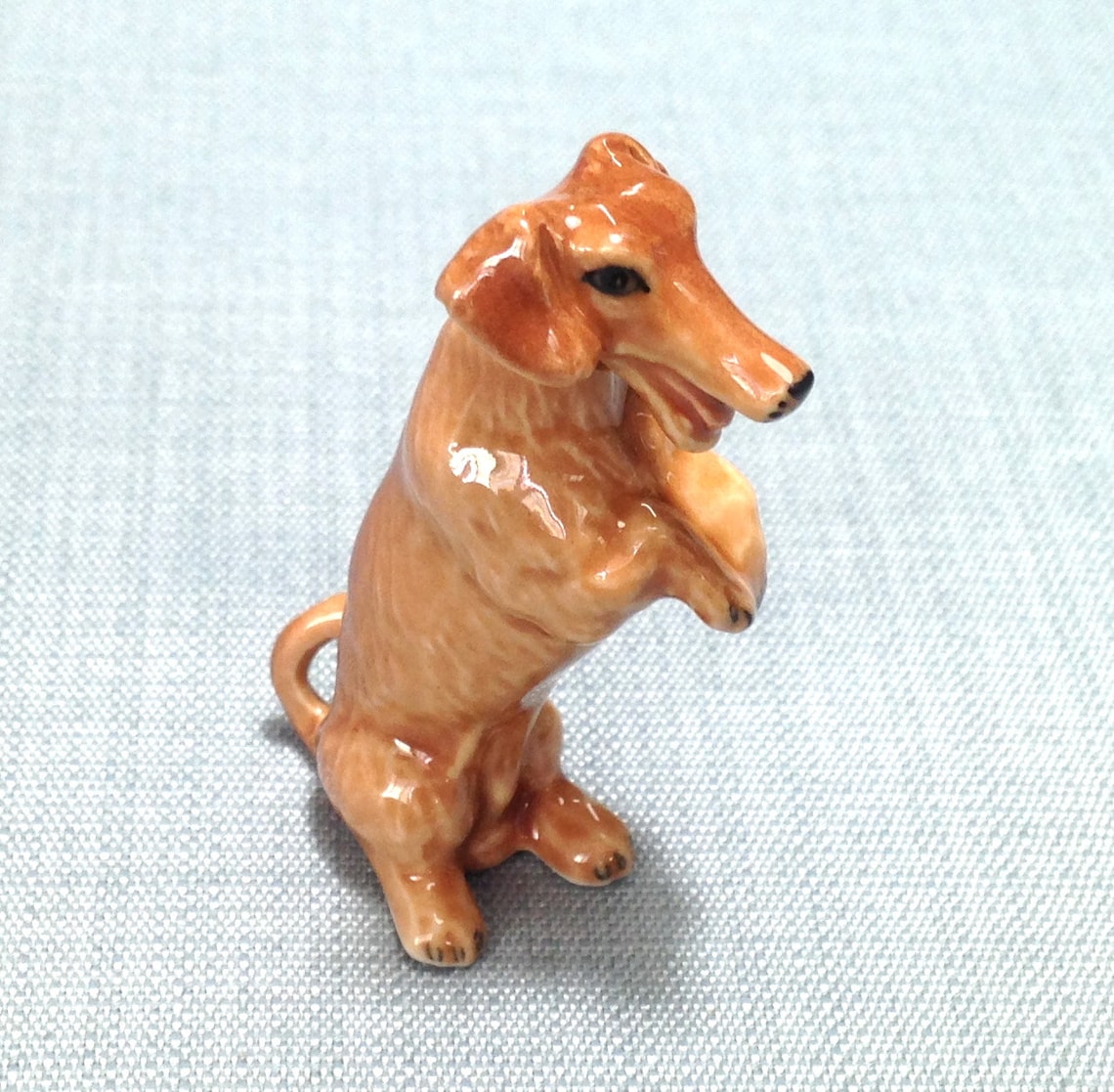 Miniature Ceramic Dog Dachshund Animal Cute Little Tiny Small - Etsy