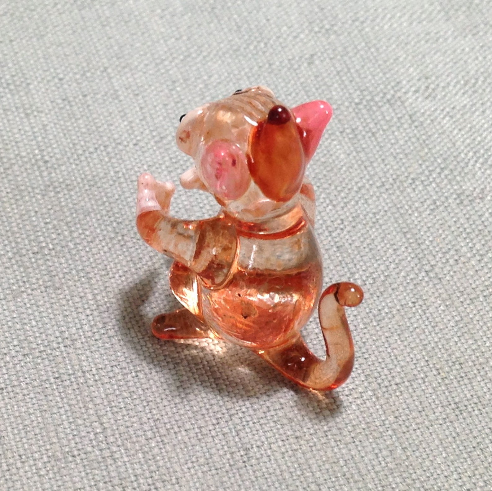 Miniature Hand Blown Glass Monkey Baby Animal Cute Brown - Etsy
