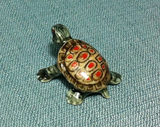Miniature Ceramic Turtle Mini Baby Reptile Animal Cute Little Tiny ...