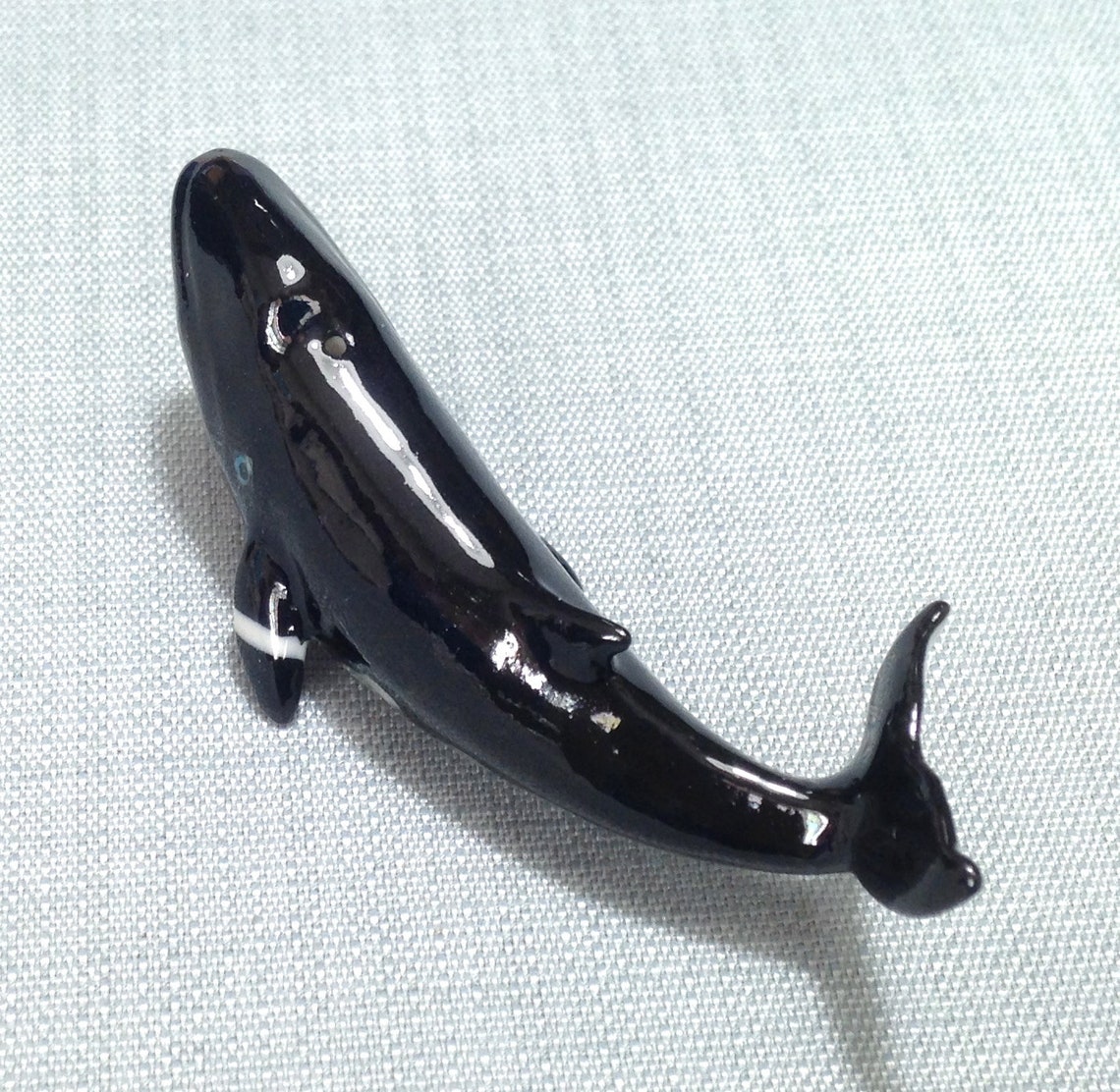 Miniature Ceramic Fin Whale Funny Fish Sea Animal Cute Little | Etsy