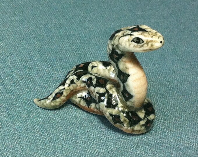 Miniature Ceramic Snake Reptile Cobra Mini Animal Cute Little - Etsy