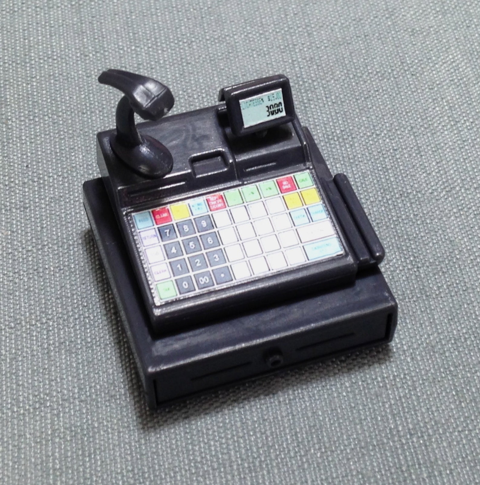 Cash Register Miniature Dollhouse Black Plastic Accessory Shop | Etsy