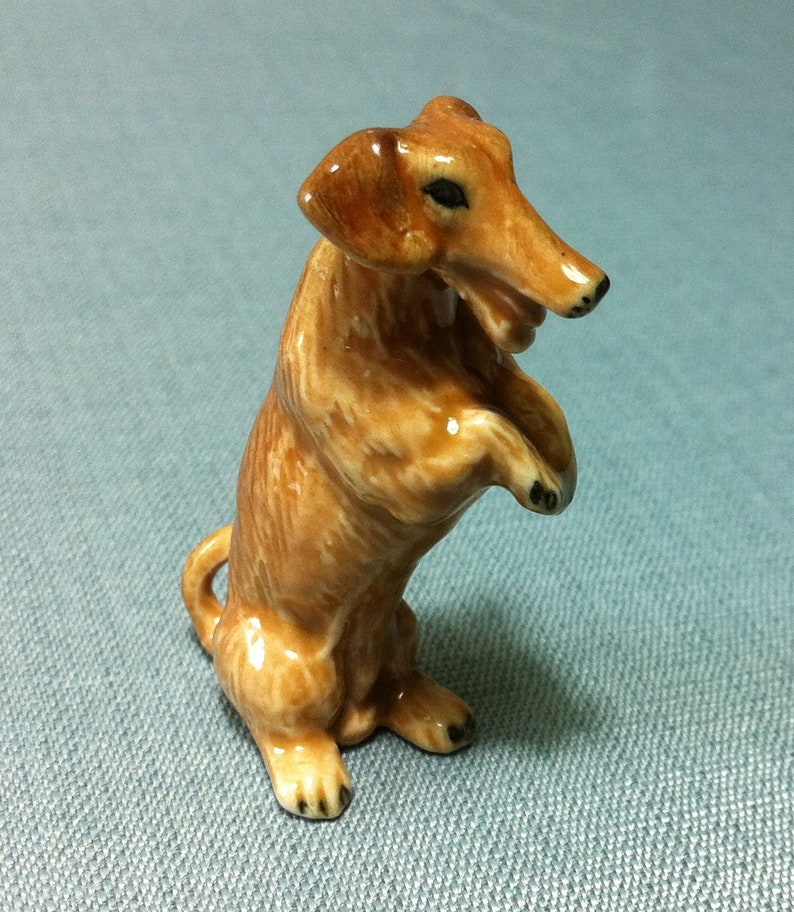 Miniature Ceramic Dog Dachshund Animal Cute Little Tiny Small | Etsy