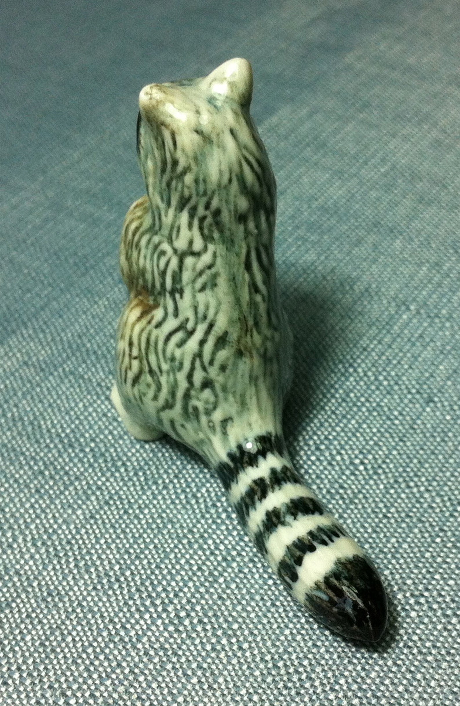 Miniature Ceramic Raccoon Standing Animal Cute Little Tiny | Etsy