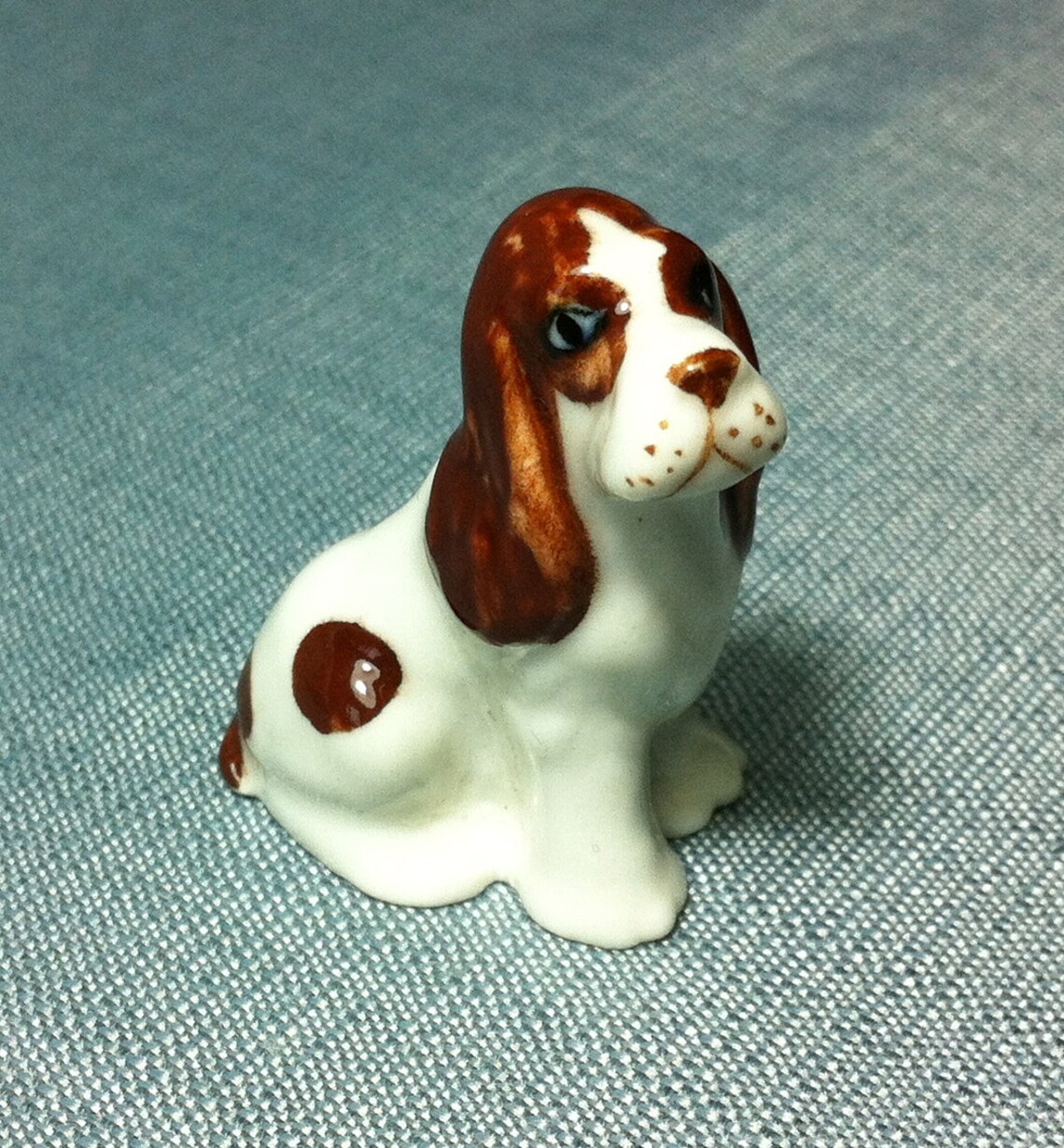 Miniature Ceramic Cocker Spaniel Dog Sitting Animal Cute | Etsy