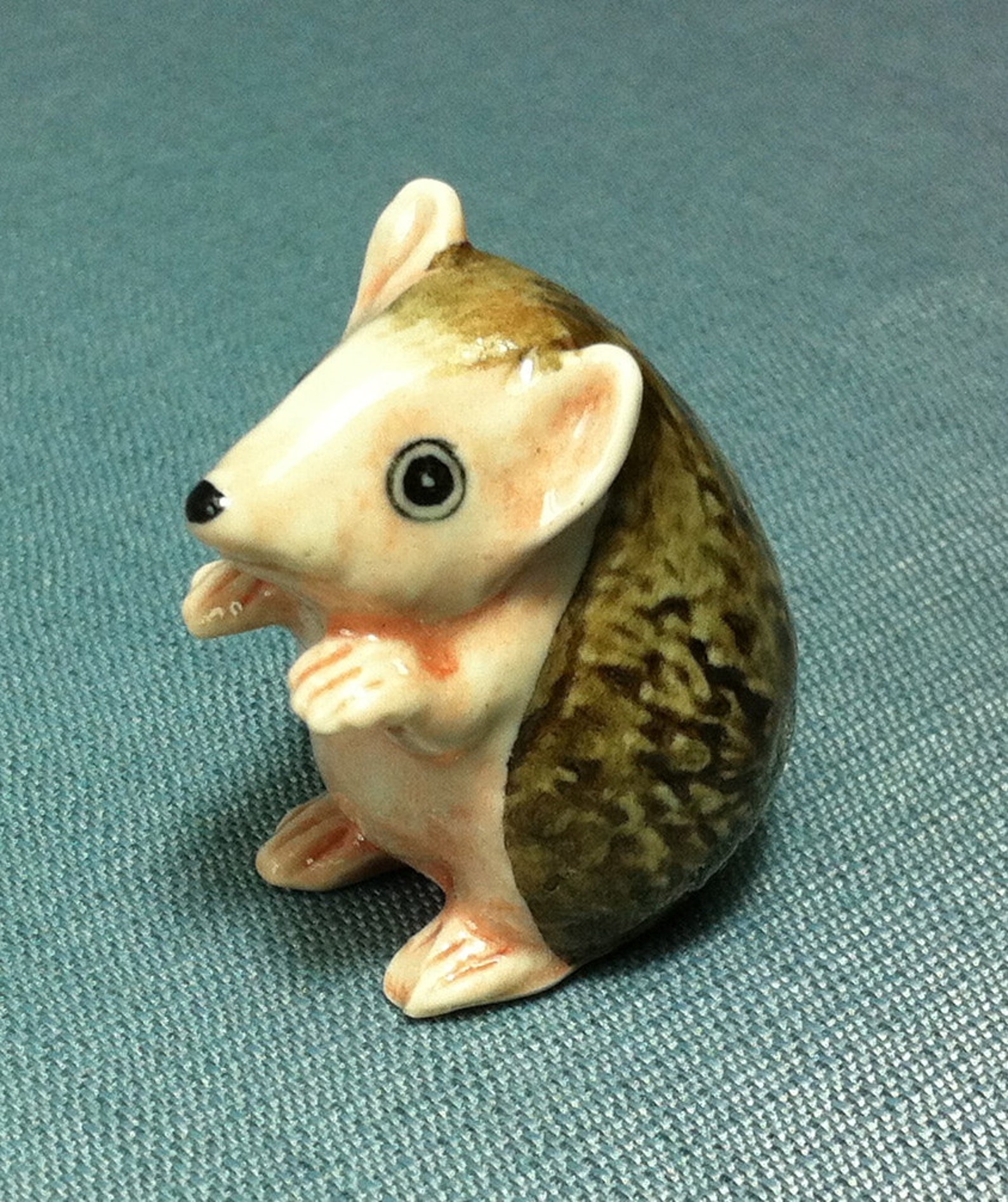 Miniature Ceramic Hedgehog Standing Animal Cute Little Funny - Etsy