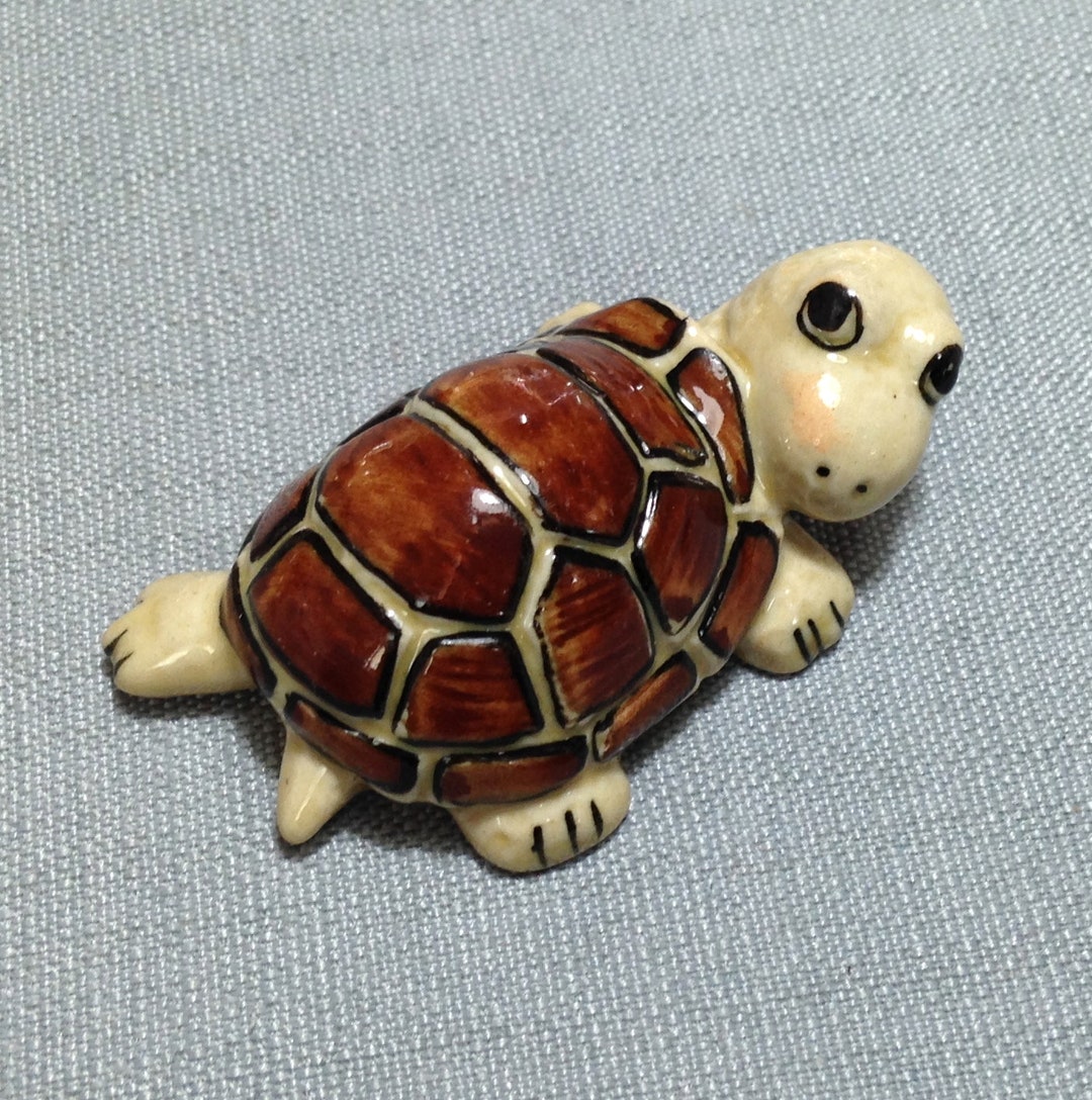 Miniature Ceramic Turtle Reptile Sea Animal Cute Little Tiny - Etsy