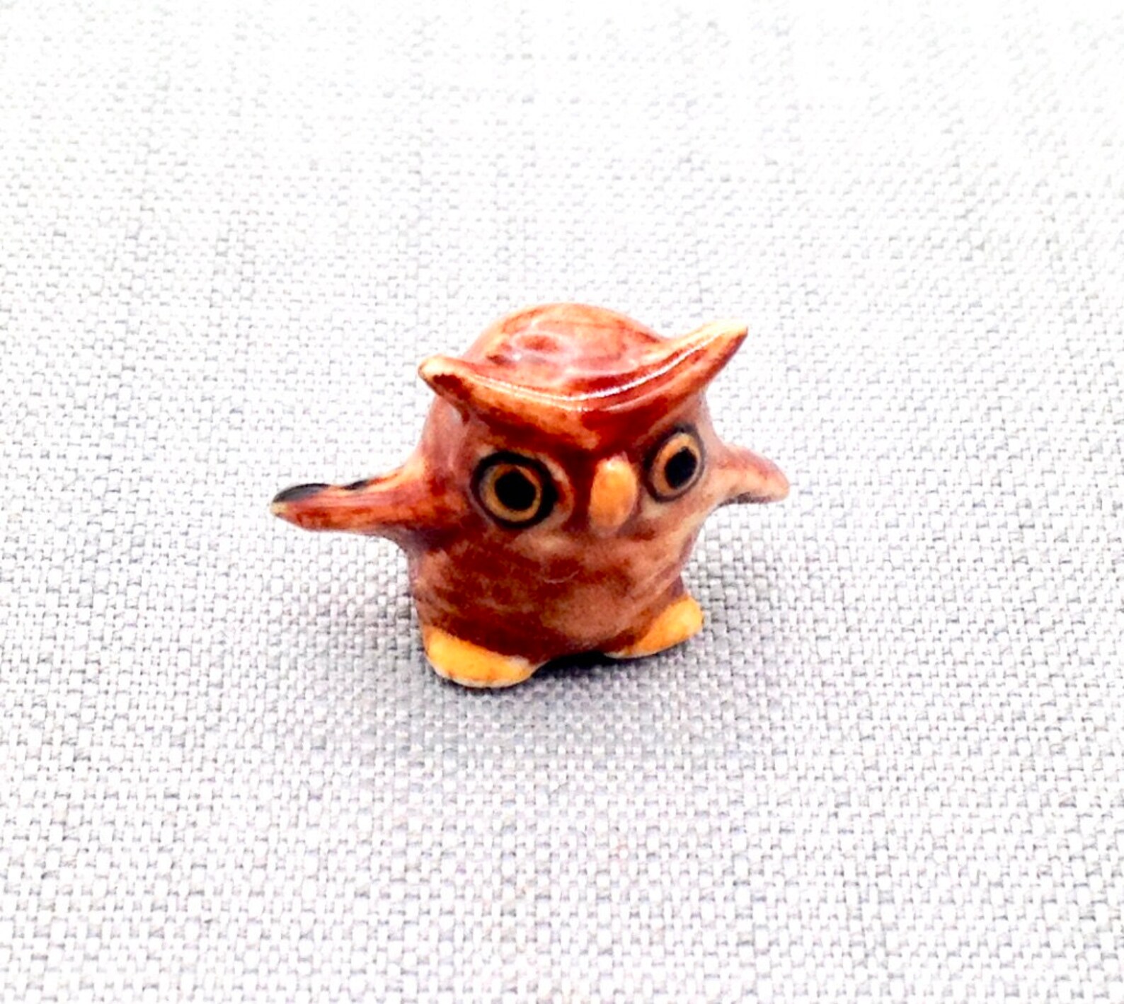 Miniature Ceramic Owl Bird Mini Baby Flying Animal Cute Little - Etsy