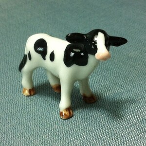 Miniature Ceramic Calf Baby Cow Animal Cute Little Tiny Small - Etsy