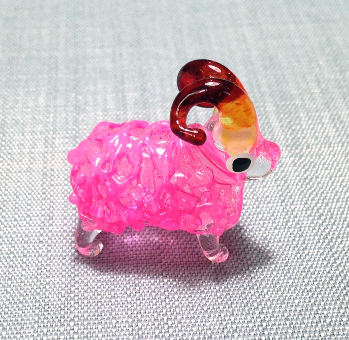 Miniature Hand Blown Glass Funny Ram Aries Sheep Animal Cute - Etsy