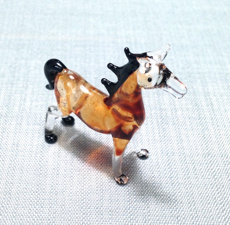Hand Blown Glass Miniature Horse Wild Stallion Animal Cute - Etsy