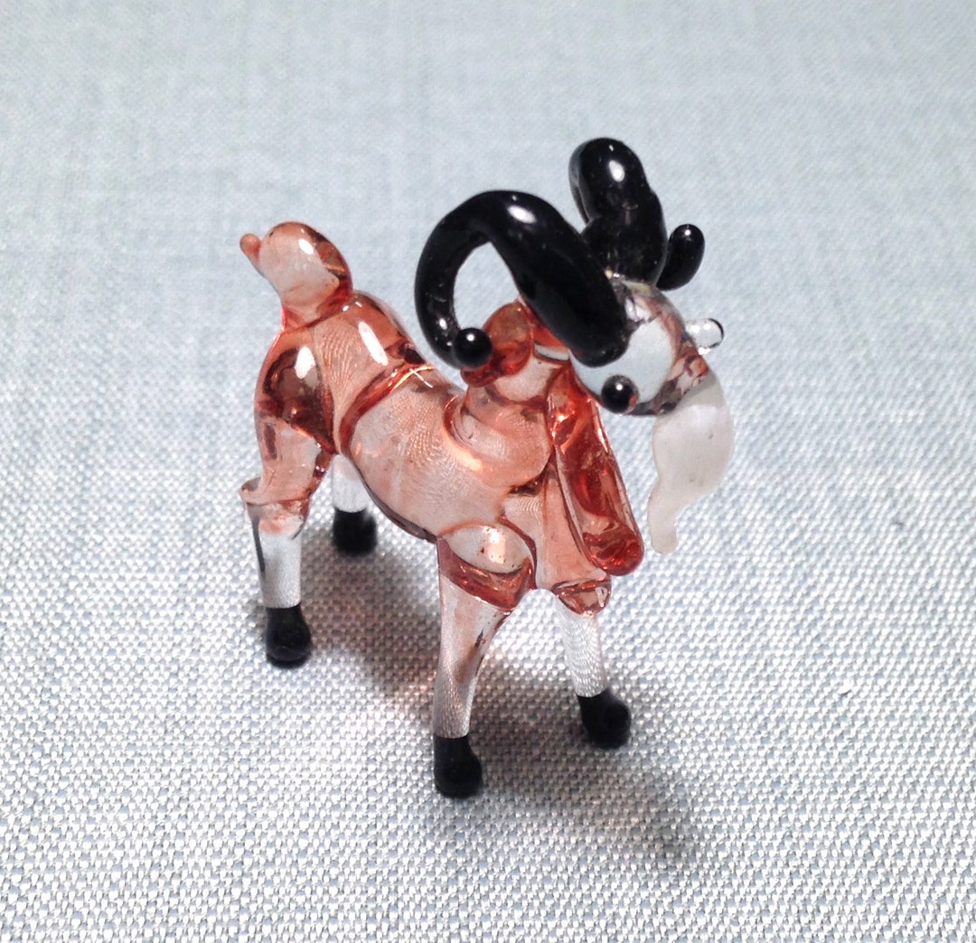 Hand Blown Glass Miniature Funny Mountain Billy Goat Animal - Etsy