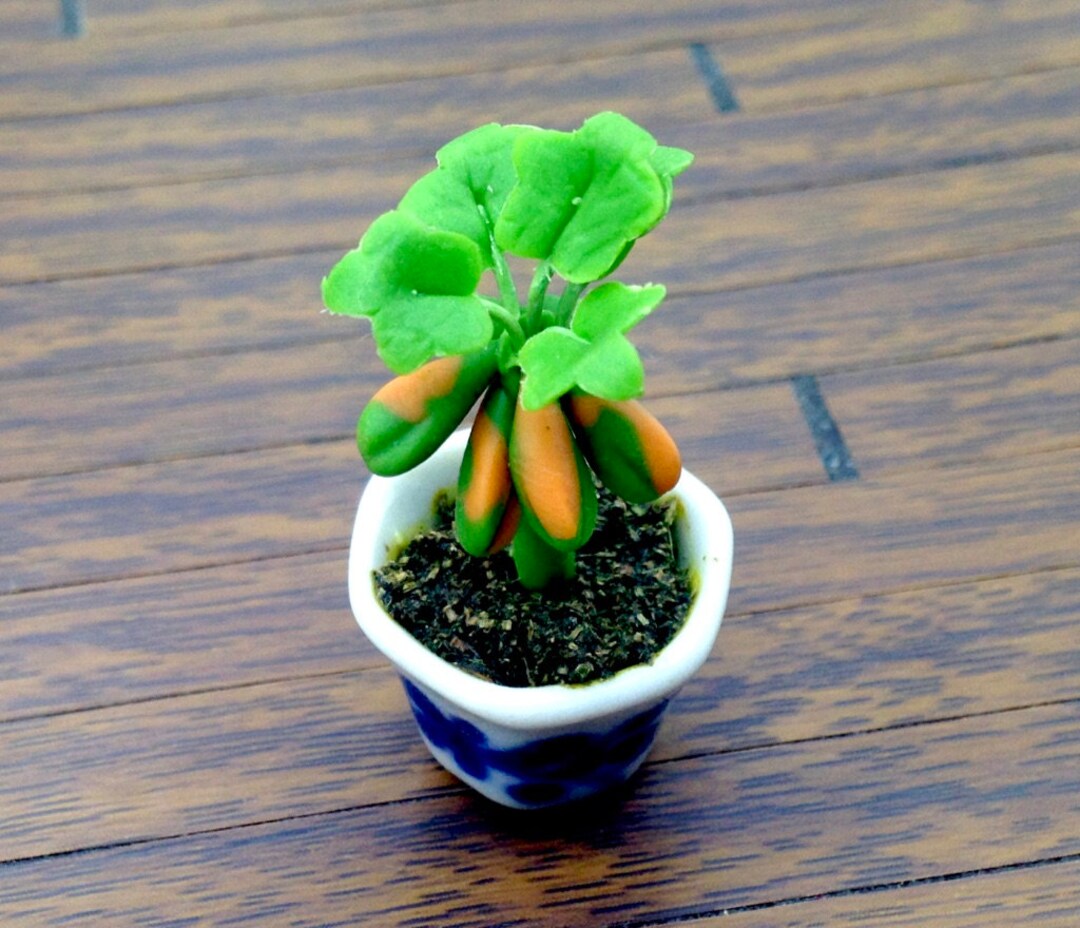 Artificial Mango Tree Green Plant Miniature Dollhouse Clay Polymer Fimo ...