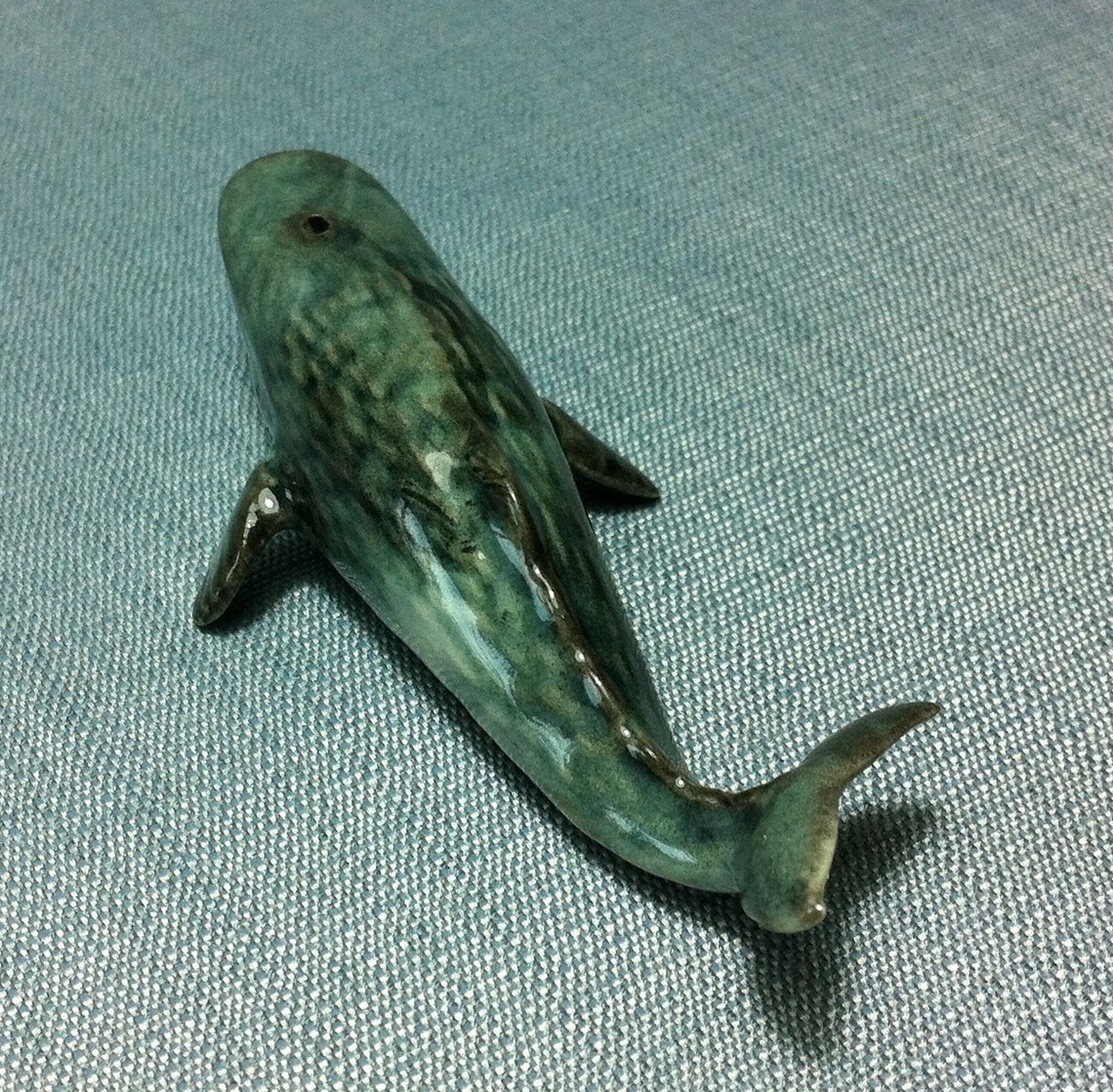 Miniature Ceramic Sperm Whale Funny Fish Sea Animal Cute | Etsy
