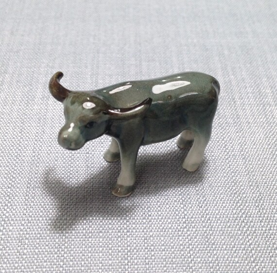 Miniature Ceramic Water Buffalo Baby Animal Cute Little Tiny | Etsy
