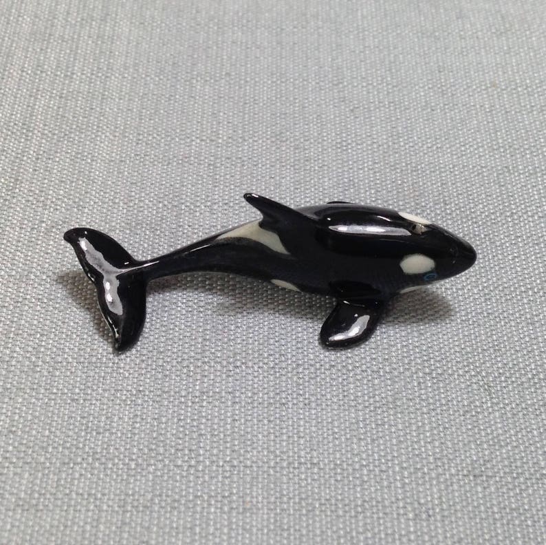 Miniature Ceramic Killer Whale Orca Fish Baby Animal Cute - Etsy